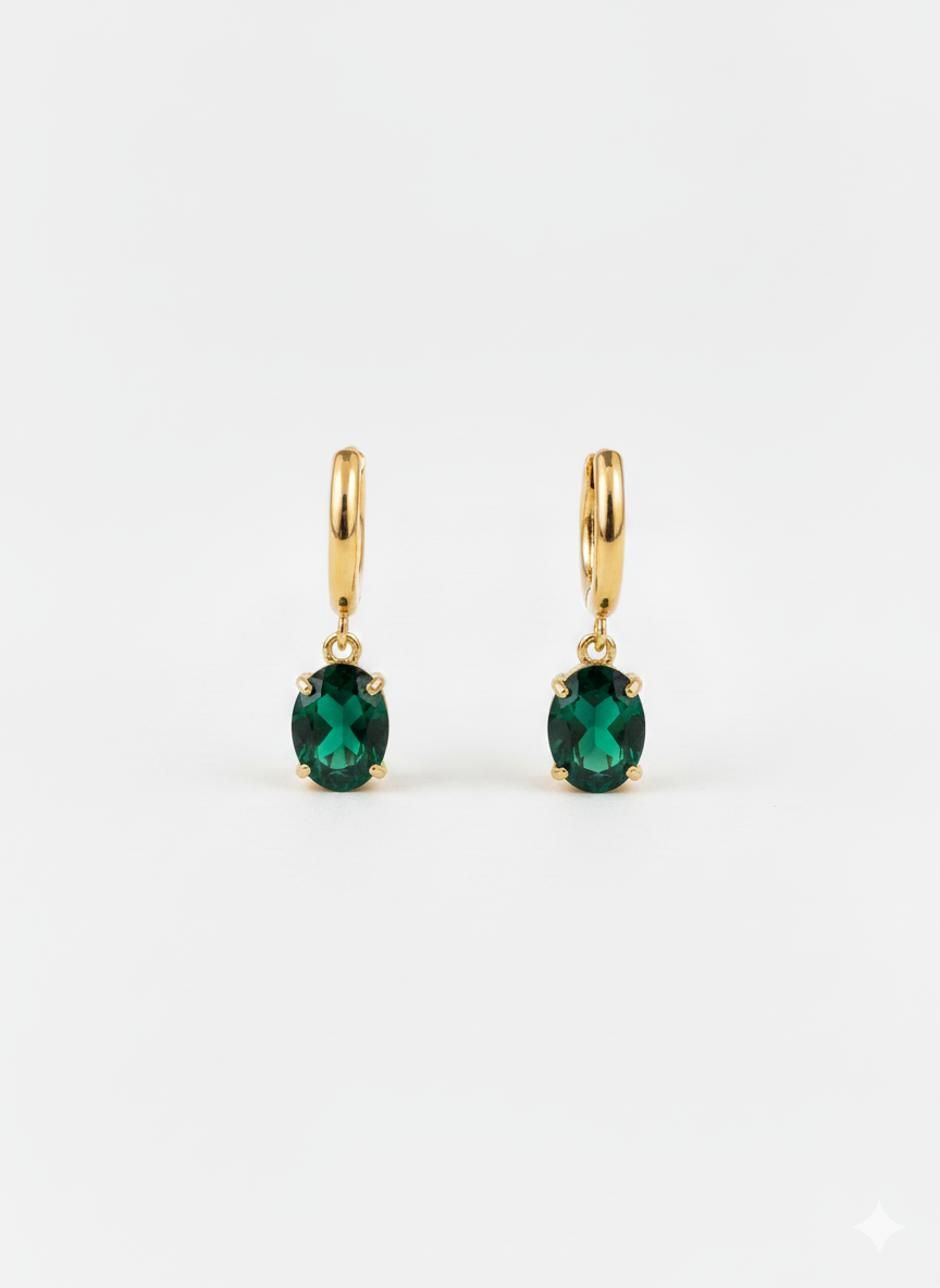 Noir Hoops (Verde) – Revat Accessories